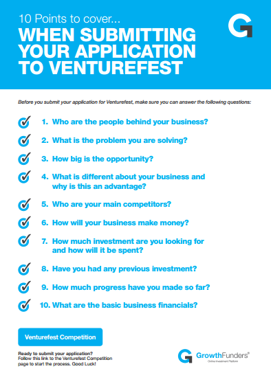 Download your '10 points to cover when submitting your Venturefest ...